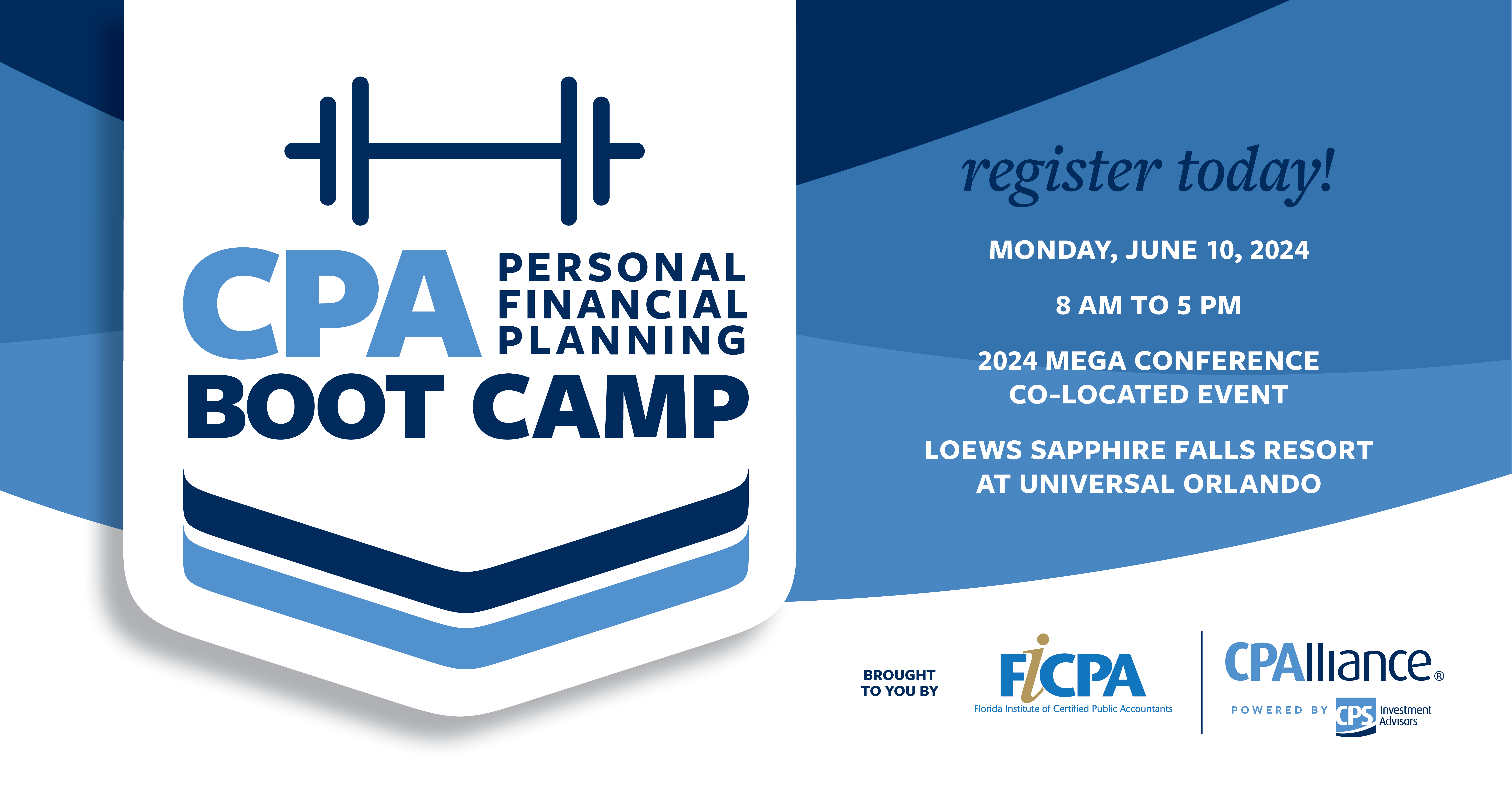 Register for our CPA Personal Financial Planning Boot Camp!